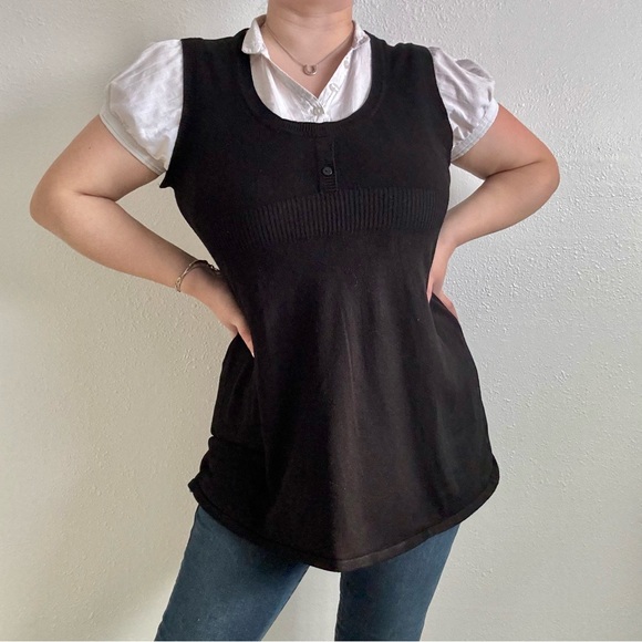 Debbie Morgan | Tops | Debbie Morgan Vintage Black White Knit Short ...